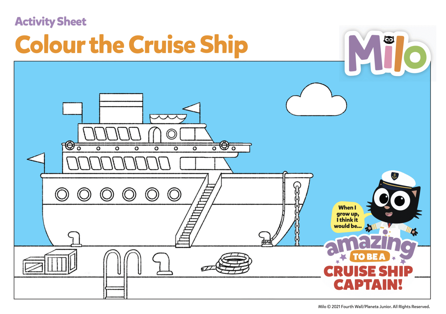 Colour the Cruise Ship – Milo